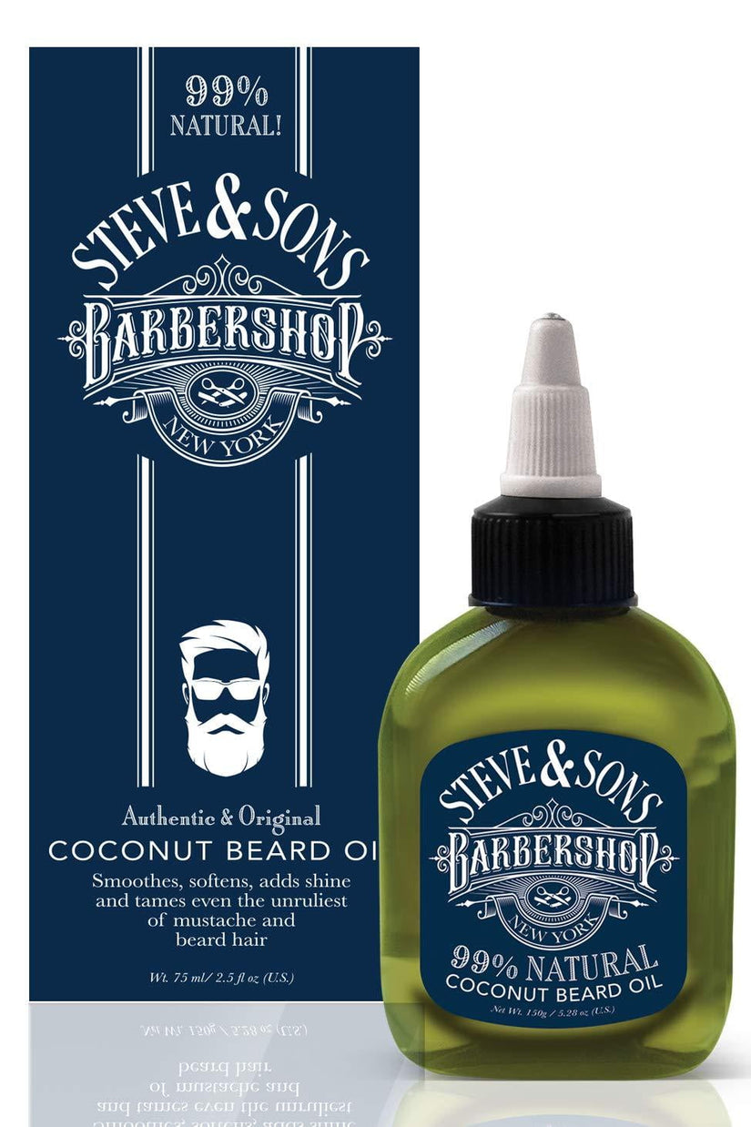 Steve & Sons Barbershop Beard Oil Coconut 2.5oz – Kuddy Cosmetics